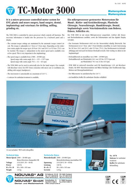 TC-Motor 3000 - Tatum Surgical Inc.