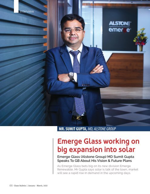 Emerge Glass working on big expansion into solar
