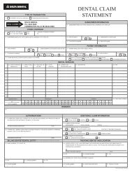 Appendix E: Dental “Claim Form” - MedNet Bahrain