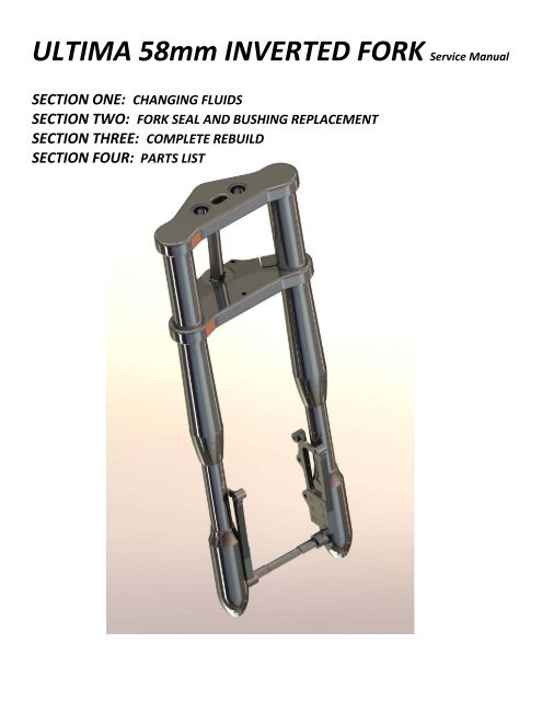 58 mm Inverted Fork - Ultima Products