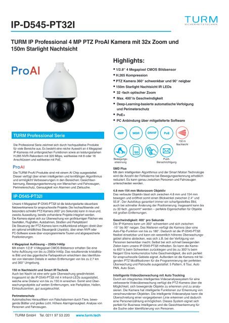 IP-D545-PT32I Datenblatt