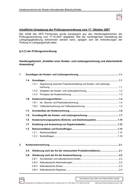 GFS GFS - Klausurenkurse