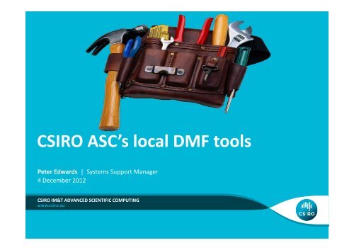 presentation - CSIRO - Advanced Scientific Computing