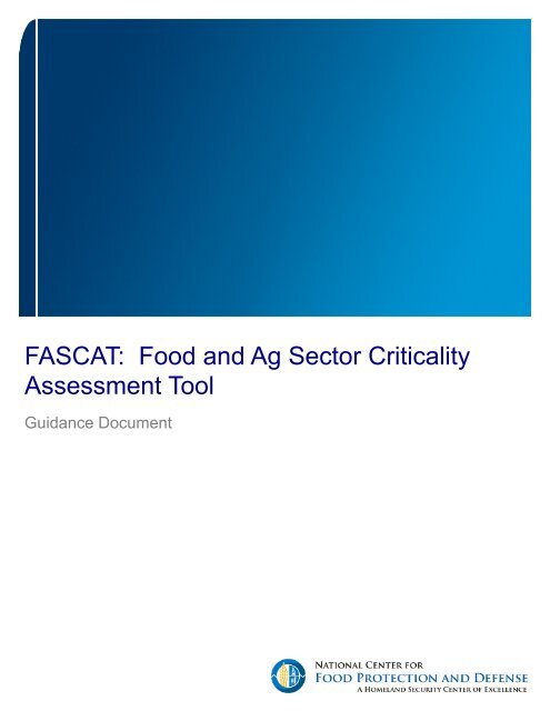 FASCAT: Food and Ag Sector Criticality Assessment ... - FoodSHIELD
