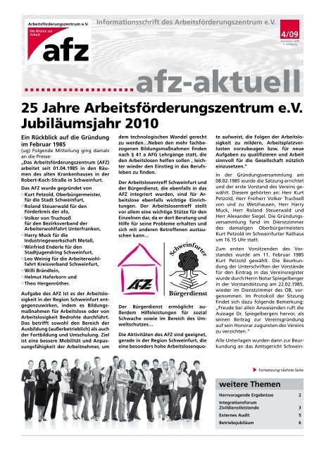 afz-aktuell - Arbeitsförderungszentrum eV