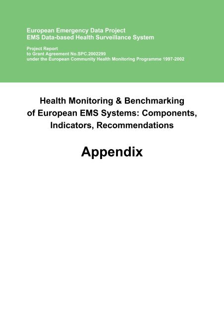 Appendix 1: Participants - European Emergency Data Project