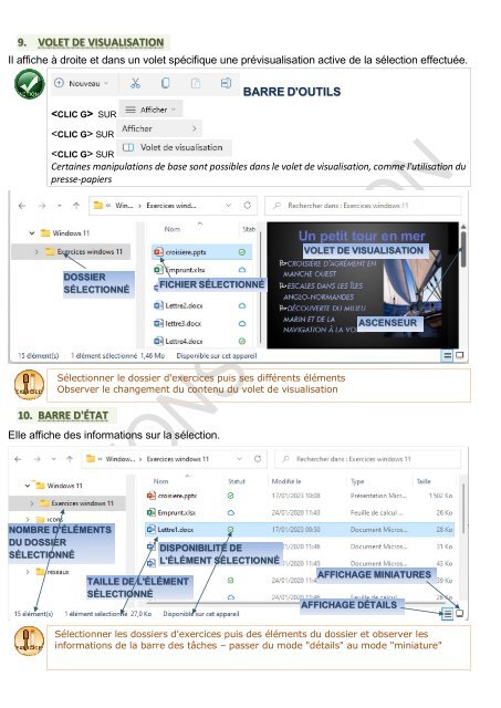 9. VOLET DE VISUALISATION