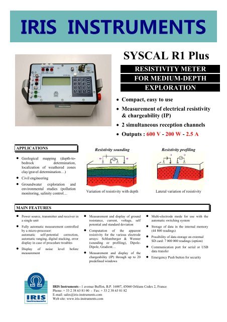 SYSCAL R1 Plus - IRIS Instruments