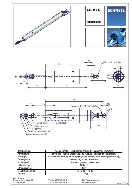 ATS-400-K Türschließer - Albert Schnetz