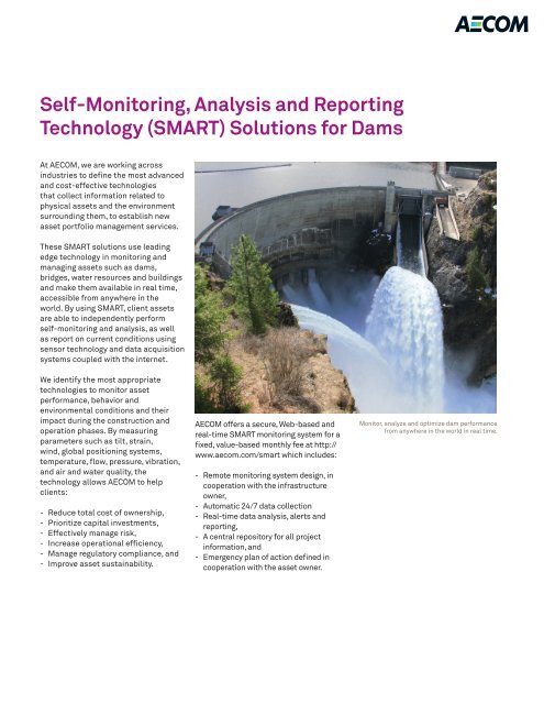 SMART for Dams Brochure - Aecom