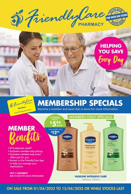 FriendlyCare Pharmacy April catalogue
