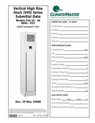 CXM CONTROLS - Climatemaster