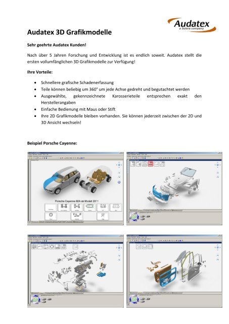 Audatex 3D Grafikmodelle