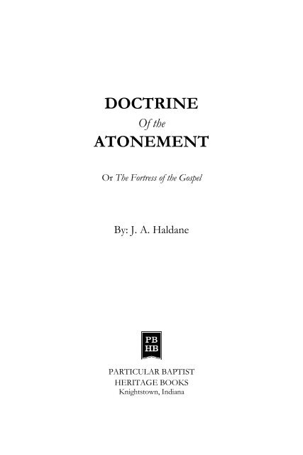 sample of doctrine of atonement