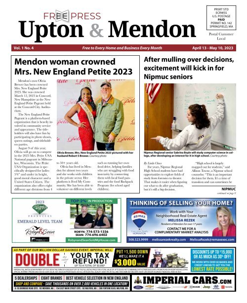 Upton & Mendon Free Press April 2023