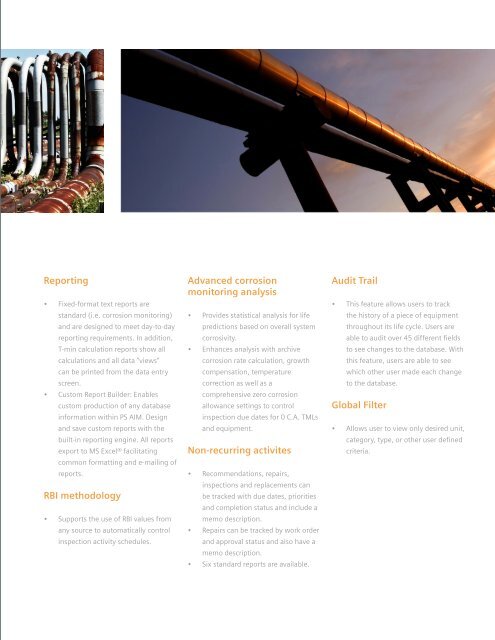 Application Features/Deta