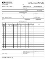 PS Form 2548-74, Individual Training Record ... - NALC Branch 78