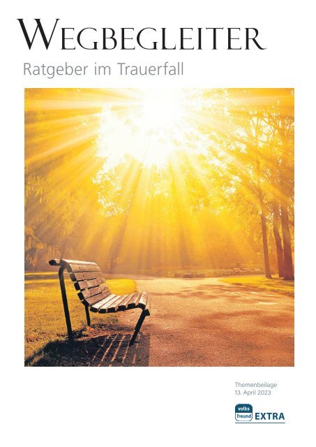 Wegbegleiter - Ratgeber im Trauerfall - April 2023