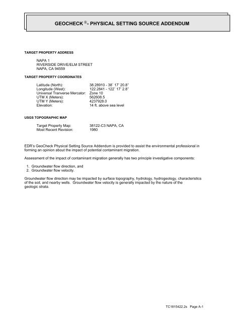 TARGET PROPERTY ADDRESS T