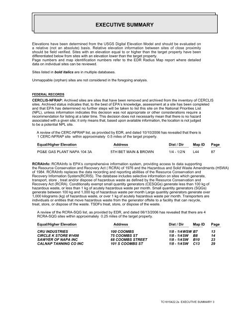 EXECUTIVE SUMMARY HMIRS H