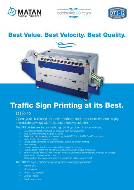 Traffic Sign Printing at its Best. - Matan Digital Printers