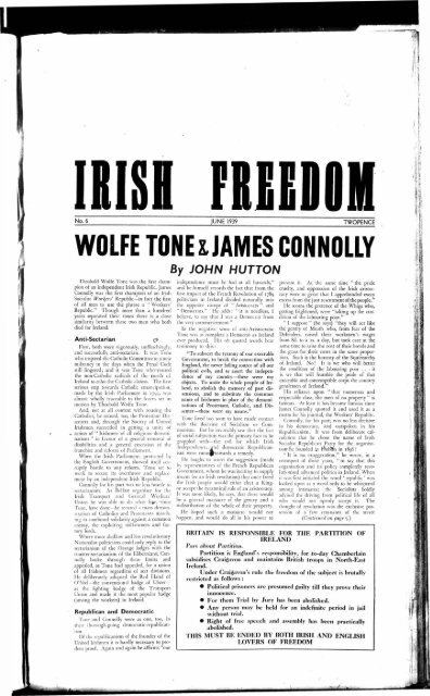 Irish Freedom June 1939