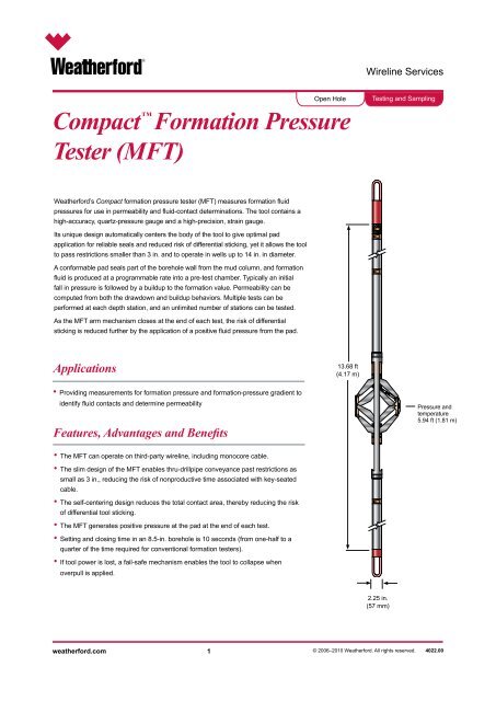 Compact™ Formation Pressure Tester (MFT)