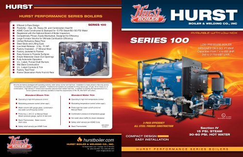 COMPACT DESIGN EASY INSTALLATION - Hurst Boiler