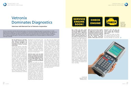 Vetronix Dominates Diagnostics - ETAS