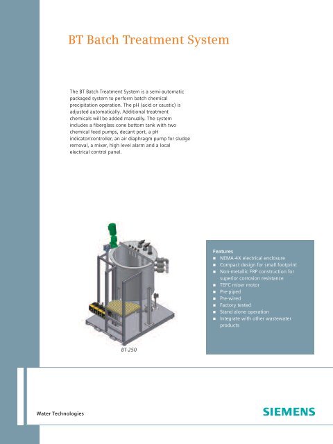 BT Batch Treatment System - Siemens