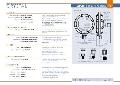 4533 XP2i-PSI Data Sheet - Crystal Engineering