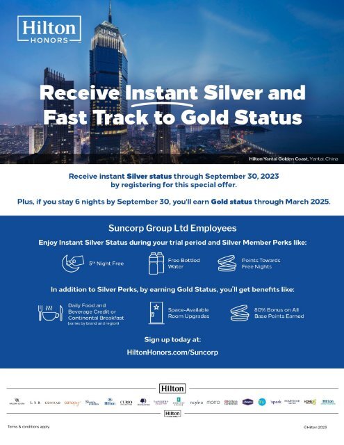 Hilton Honors Fast Track Special Offer for Suncorp