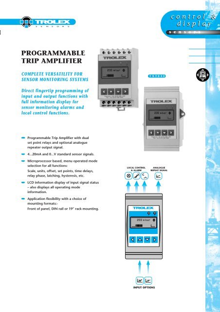 PROGRAMMABLE TRIP AMPLIFIER control & display ... - Cni.co.th