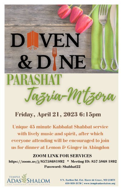 Bulletin April 21 - Daven Dine