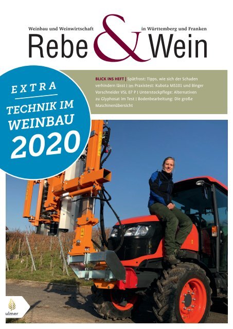 Rebe und Wein: Sonderheft Technik im Weinbau 2020