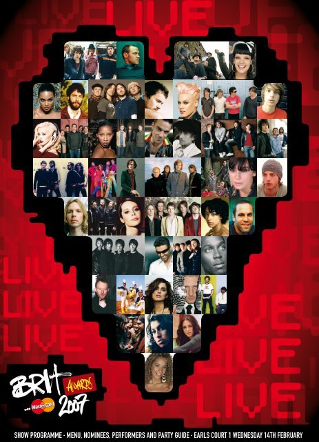 The BRIT Awards 2007 with Mastercard - Show Programme
