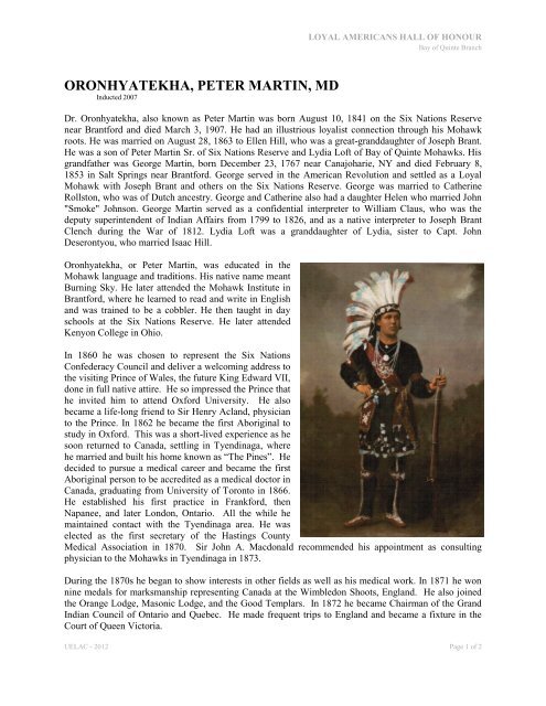 ORONHYATEKHA, PETER MARTIN, MD