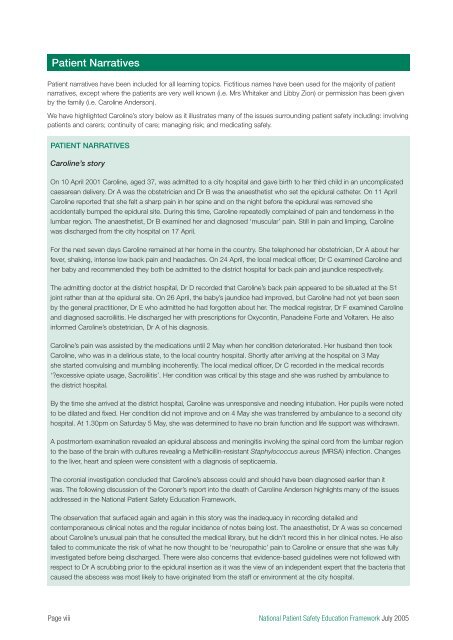 Patient Narratives Patien