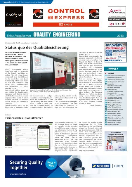 Quality Engineering Control Express 2023 Tag 2