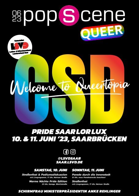 POPSCENE Queer Sonderausgabe 2023