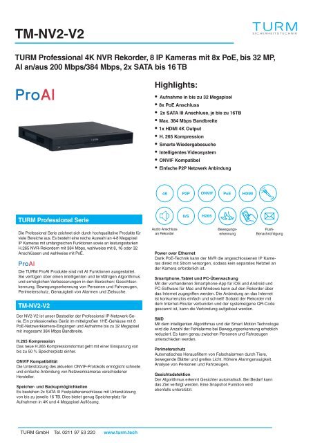 TM-NV2-V2 Datenblatt