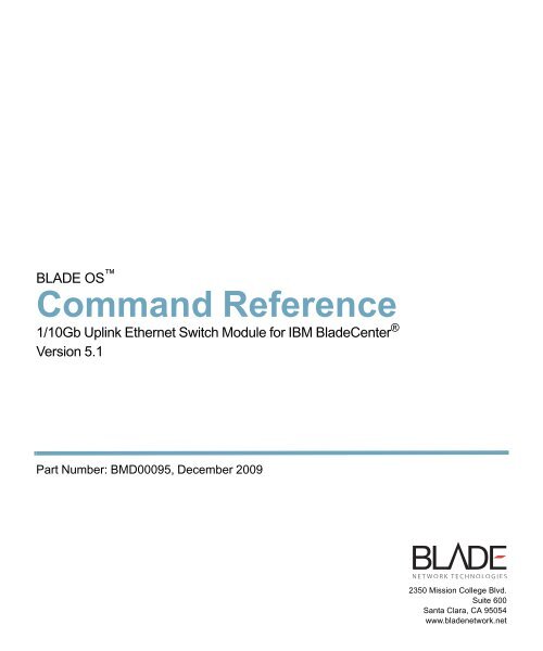 BLADE OS - BLADE Network Technologies