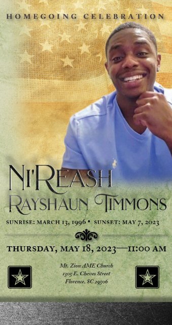 Ni'Reash Rayshaun Timmons Memorial Program