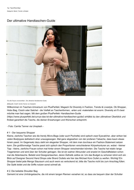 Der ultimative Handtaschen-Guide