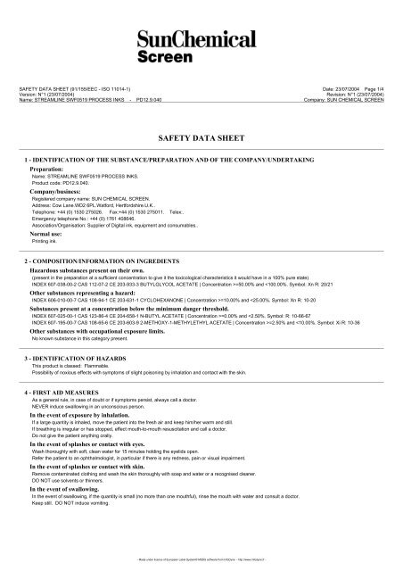 SAFETY DATA SHEET