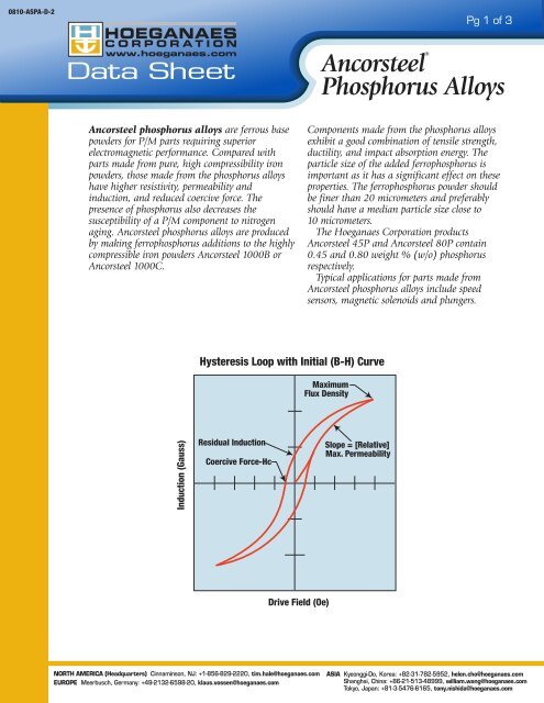 Ancorsteel® Phosphorus Alloys - GKN
