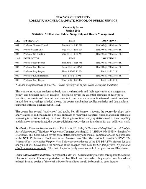 Syllabus - NYU Wagner - New York University