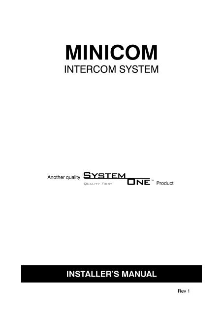 Minicom Installation Manual - Valet