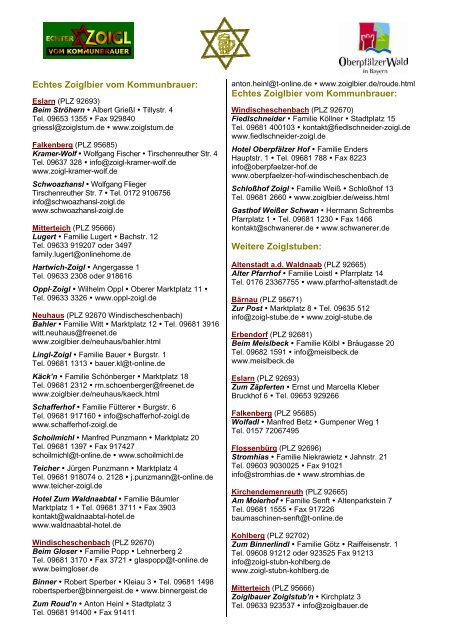 Echtes Zoiglbier vom Kommunbrauer: Echtes Zoiglbier ... - Der Zoigl