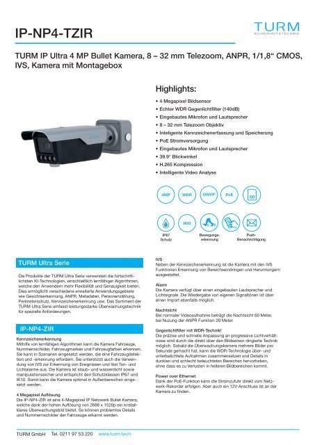 IP-NP4-TZIR Datenblatt